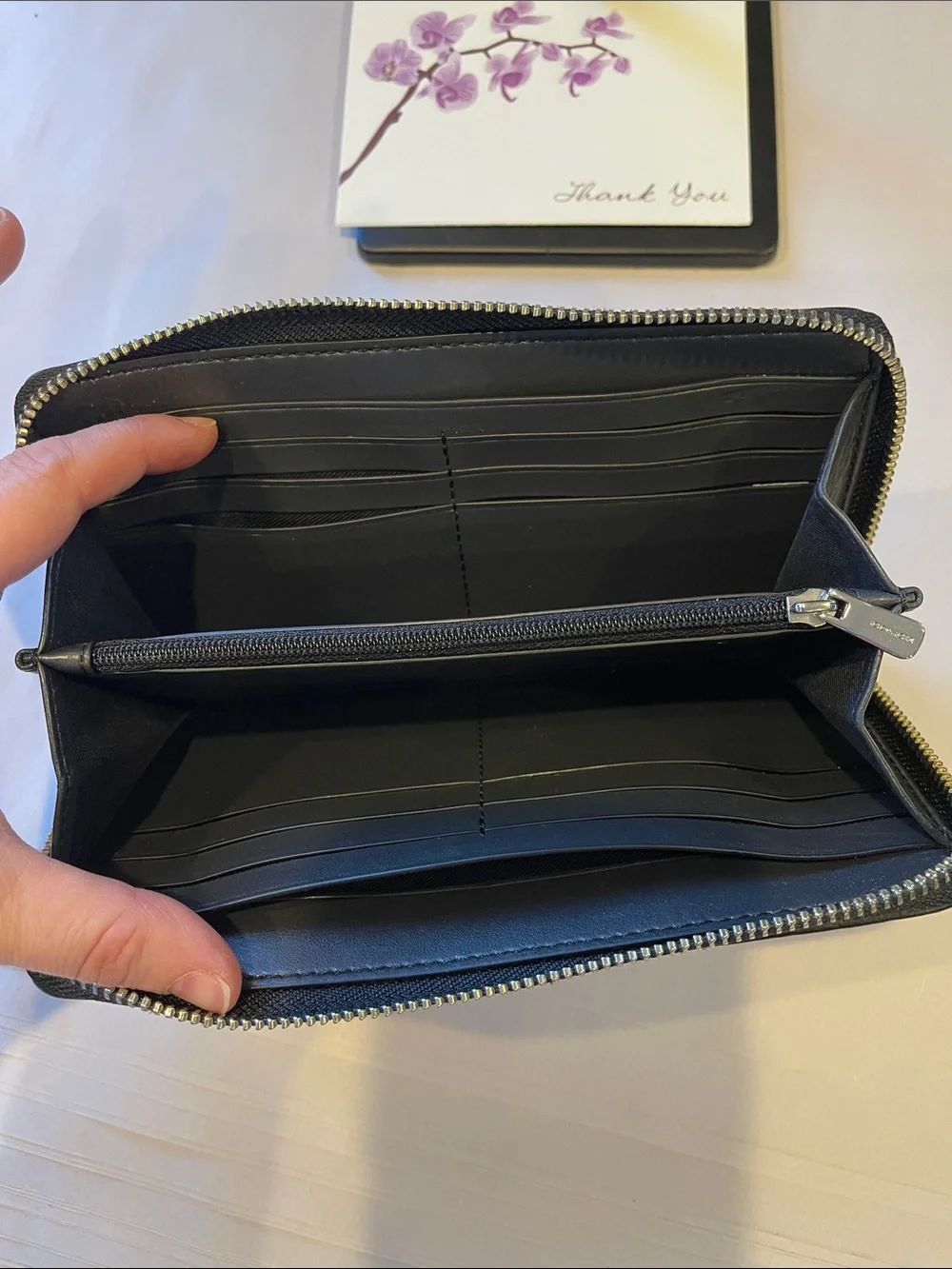Coach | Bags | Coach Legacy Accordion Zip Wallet In Black And Grey ...